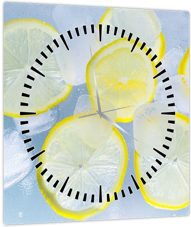 Domali Obraz cytryn w lodzie (z zegarem), jednoczęściowy 30x30 cm z ...