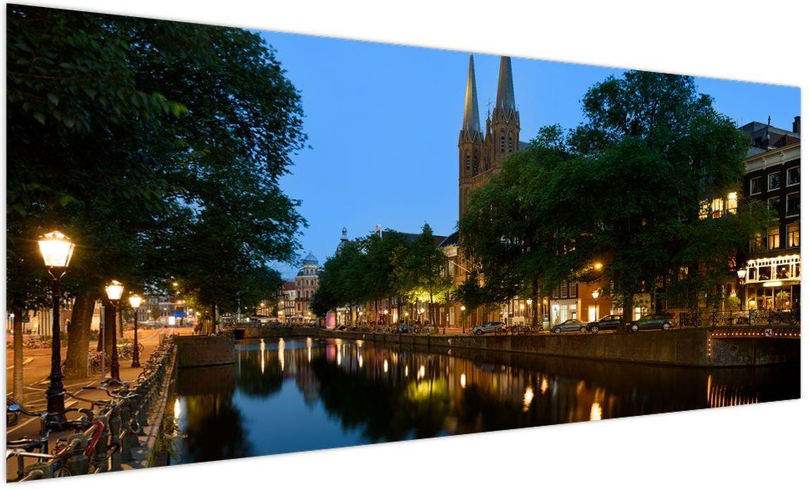 Domali Obraz nocnego historycznego miasta, jednoczęściowy 250x125 cm ...