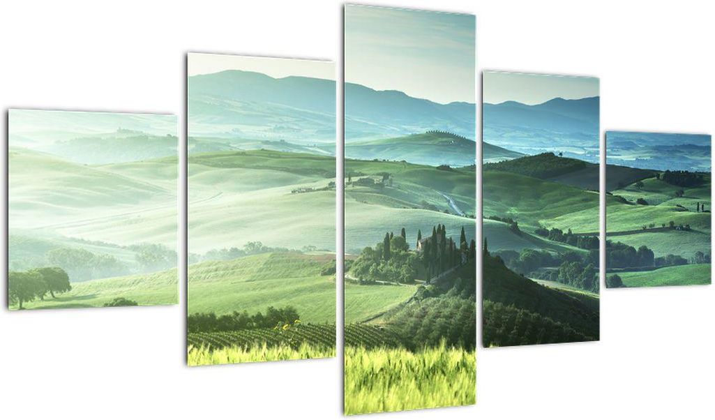 Domali Obraz Toskania, Włochy, pięcioczęściowy 125x70 cm (102473 ...