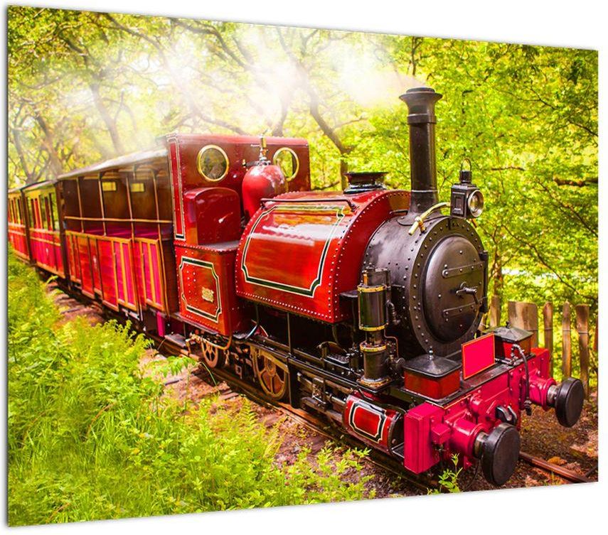 Domali Obraz pociągu parowego, jednoczęściowy 70x50 cm (102520 ...