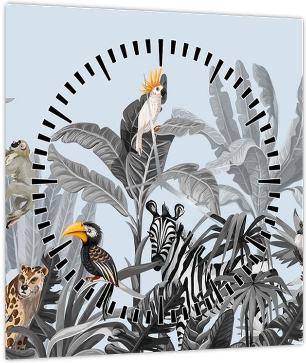 Domali Obraz zwierząt w tropikalnym lesie (z zegarem) (128895) - Opinie ...