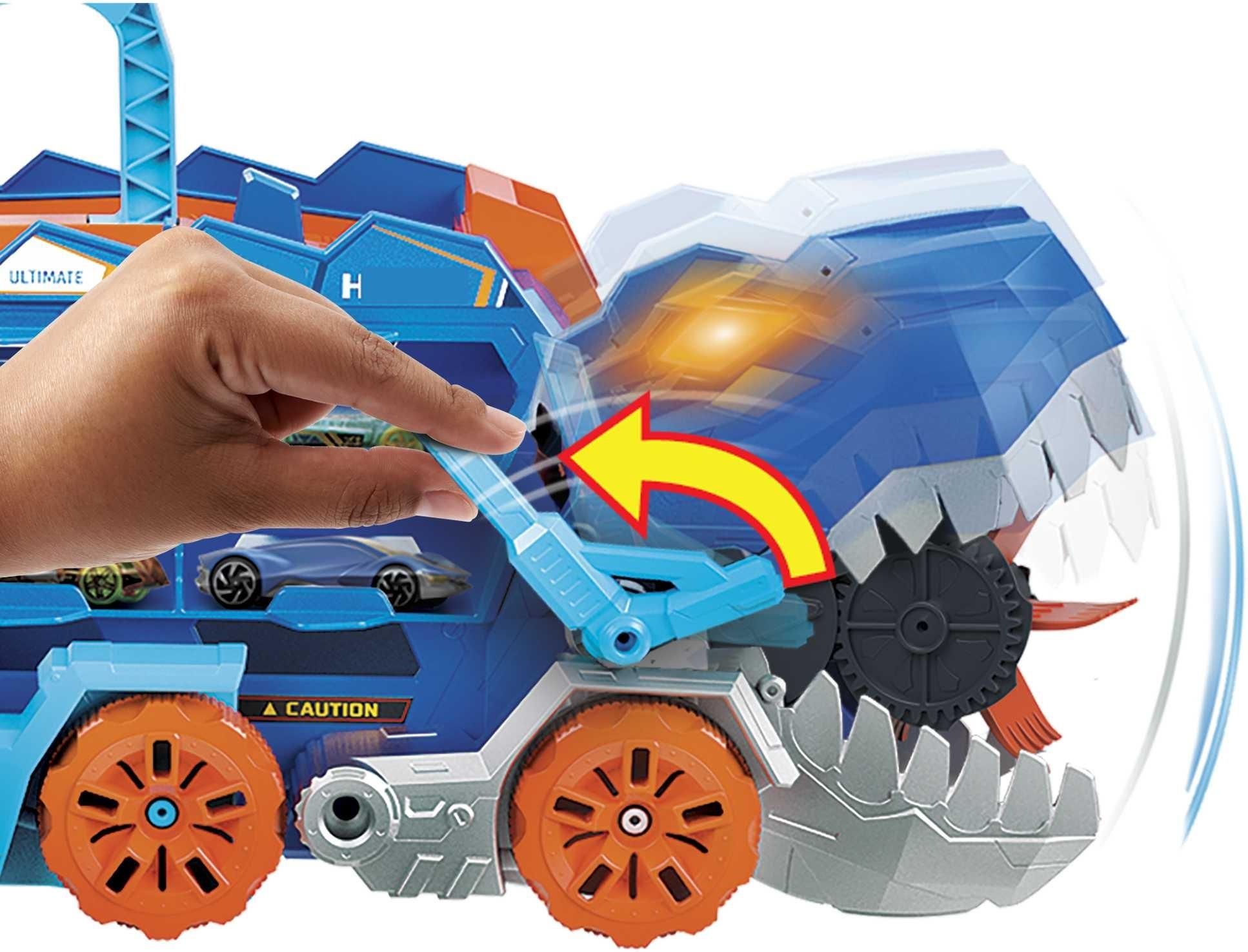 Hot Wheels T-Rex Mega Transporter Zestaw Z Transporterem ...