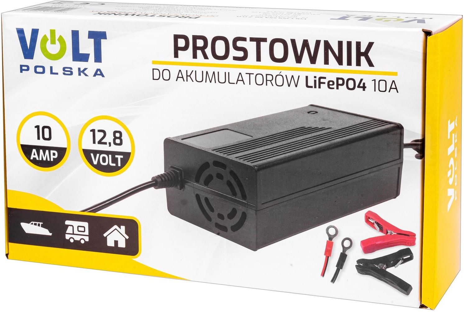 Prostownik do akumulatora Volt Polska Akumulator Lifepo4 100Ah 150A 12V Bms Z Opcją Bluetooth ...