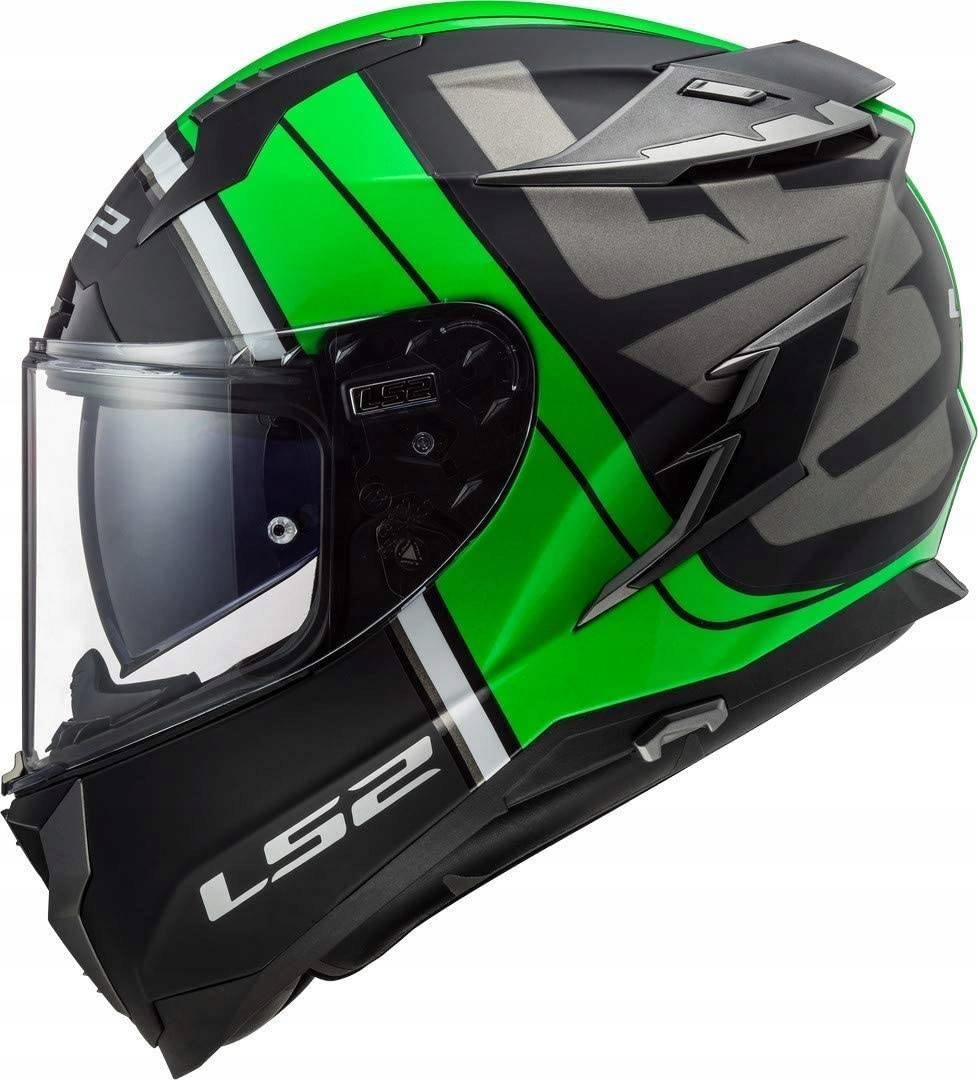 Kask motocyklowy Ls2 Ff327 Challenger Randy Matt Black Green - Opinie i ...