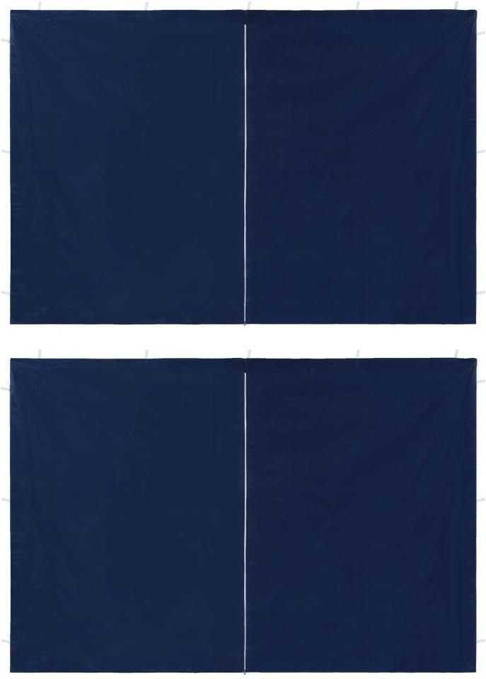 Vidaxl Ścianki Boczne Do Namiotu 2 Szt. Z Suwakiem Pe Niebieskie 45116 ...