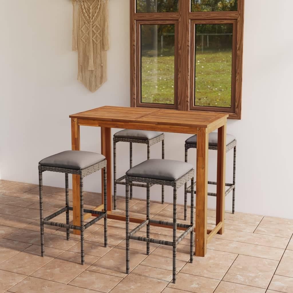 Zestaw mebli ogrodowych Vidaxl Zestaw Mebli Barowych Do Ogrodu Z ...