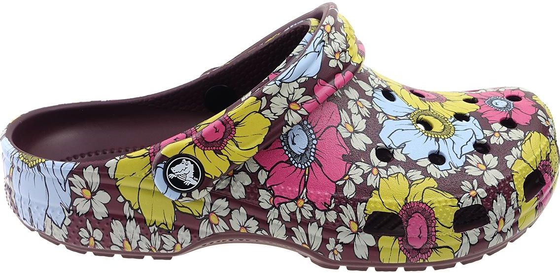 Klapki Crocs Classic Retro Floral Clog 208954-6WF dark cherry/multi ...