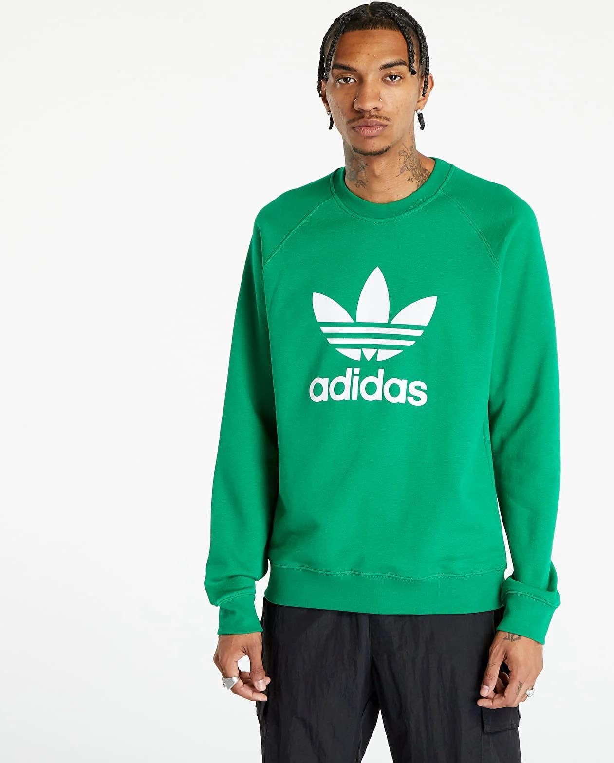 Adidas Adicolor Classics Trefoil Crewneck Sweatshirt Green - Ceny i ...