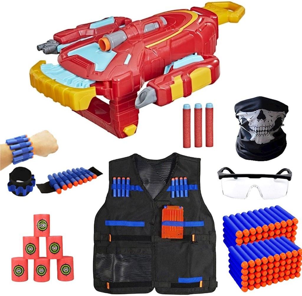 Nerf Avengers Mech Strike Wyrzutnia Rękawica Iron Mana F0266 + 100 ...