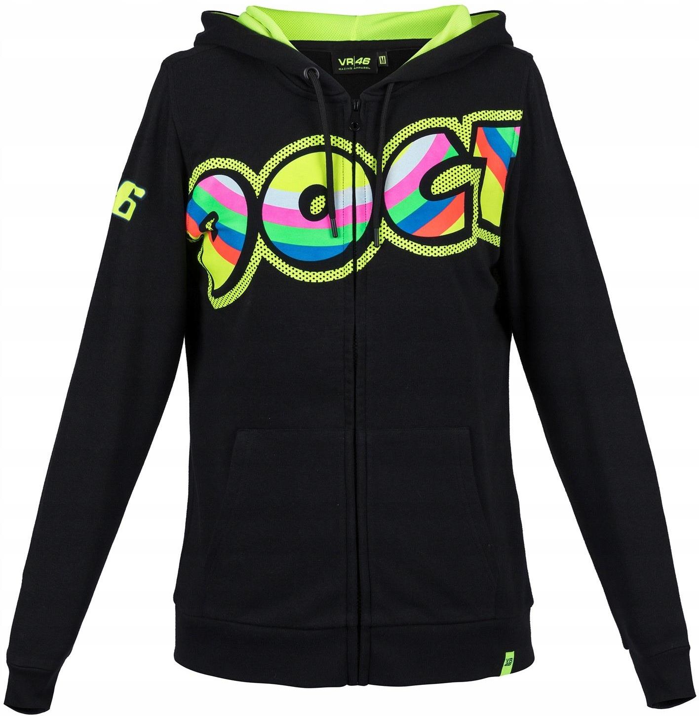 Odzież motocyklowa Vr46 Racing Bluza Damska Vr Valentino Czarna Vrwfl 4 ...