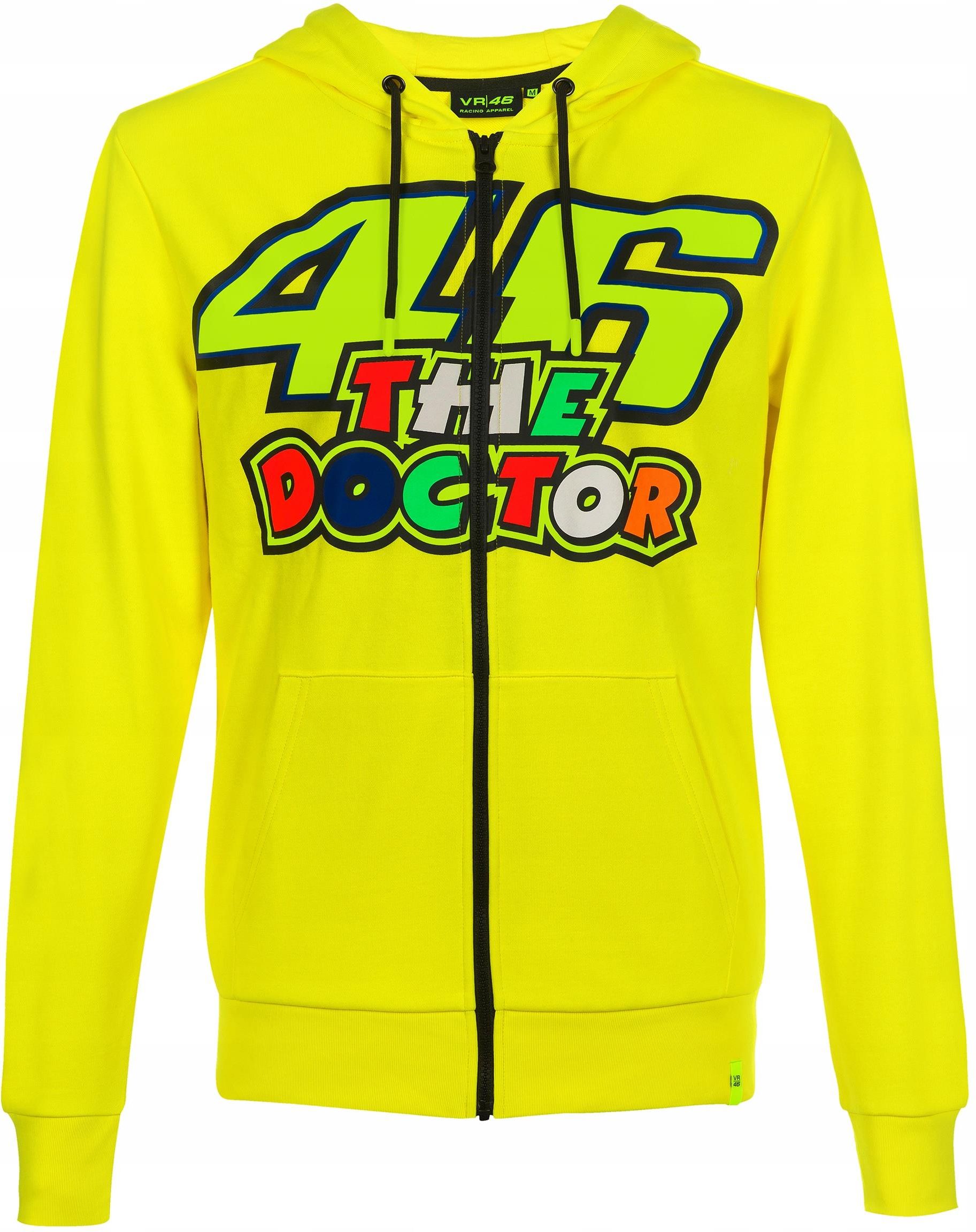 Odzież motocyklowa Vr46 Racing Bluza Męska Vr Valentino Żółta Vrmfl ...