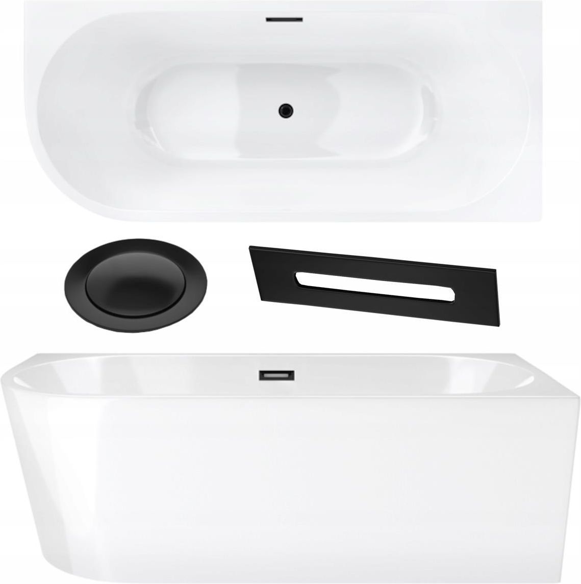Wanna Corsan Wanna narożna INTERO SLIM PRAWA 150x74,5 z wykończeniem ...