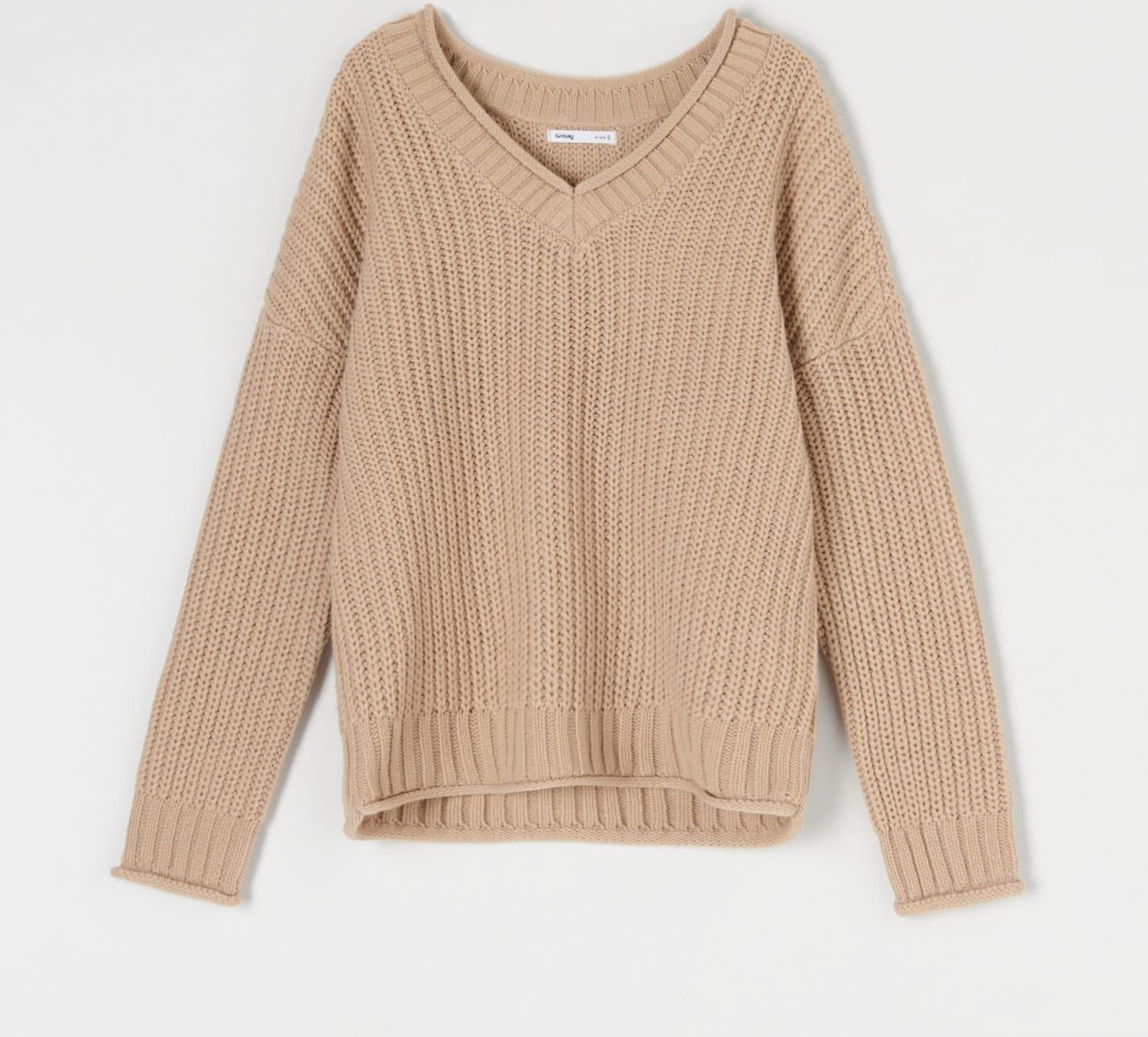 Sinsay - Sweter w prążki - Beżowy - Ceny i opinie - Ceneo.pl