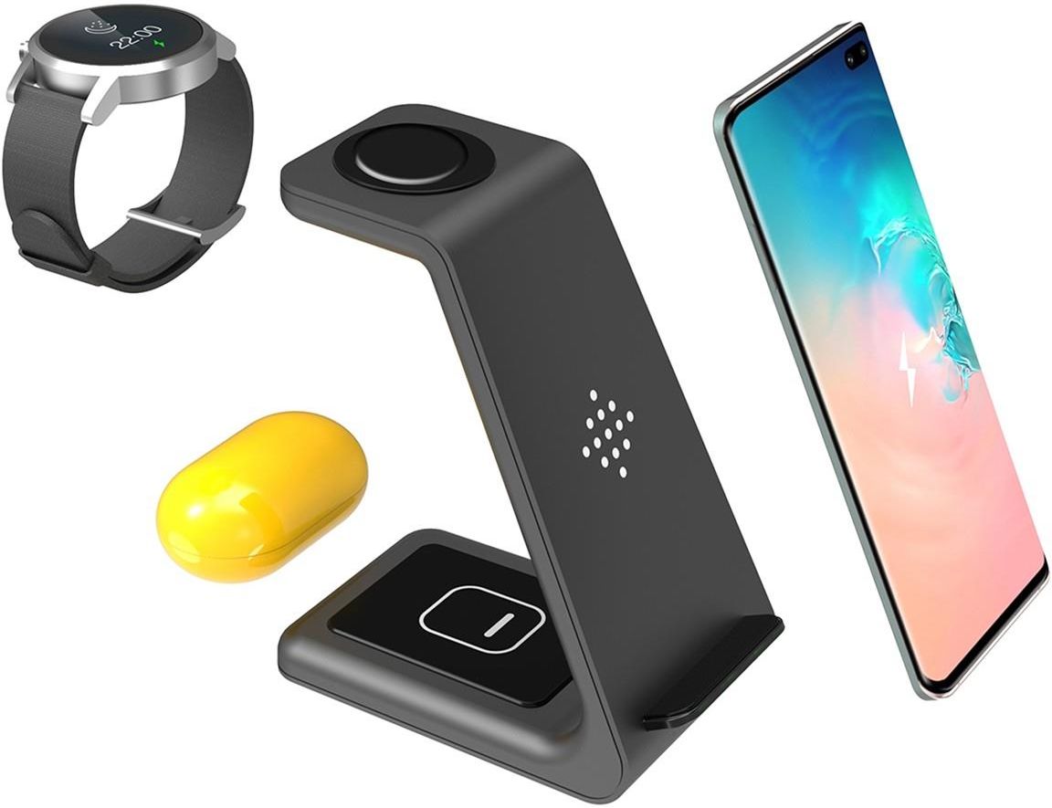 Ładowarka do telefonu Supero T3 3In1 Wireless Charger Black - Opinie i ...