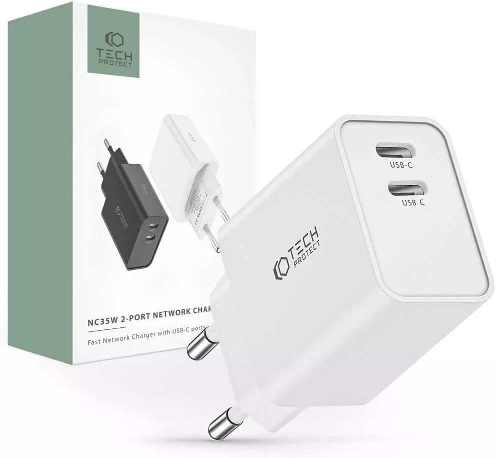 Ładowarka do telefonu Techprotect Ładowarka Sieciowa C35W 2Port Network ...