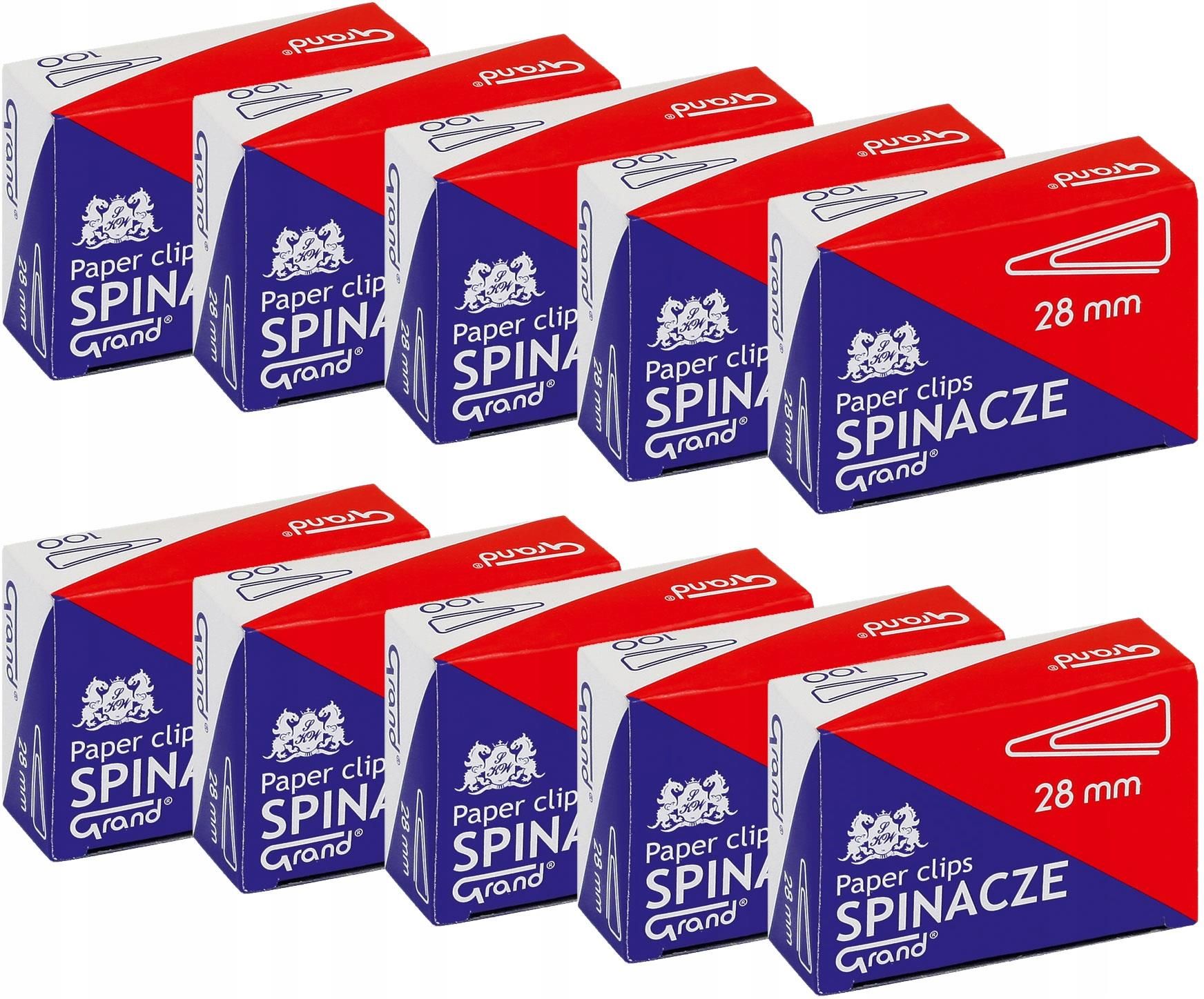 Grand 10X Spinacze Biurowe 28mm 100 Szt Trójkątne - Ceny i opinie ...