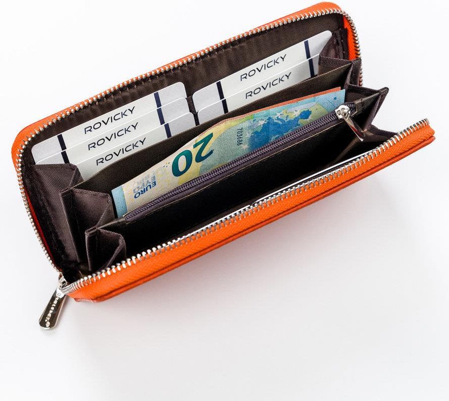 DUŻY PORTFEL DAMSKI W KSZTAŁCIE PIÓRNIKA Z ZIARNISTEJ EKO SKÓRY — DAVID ...