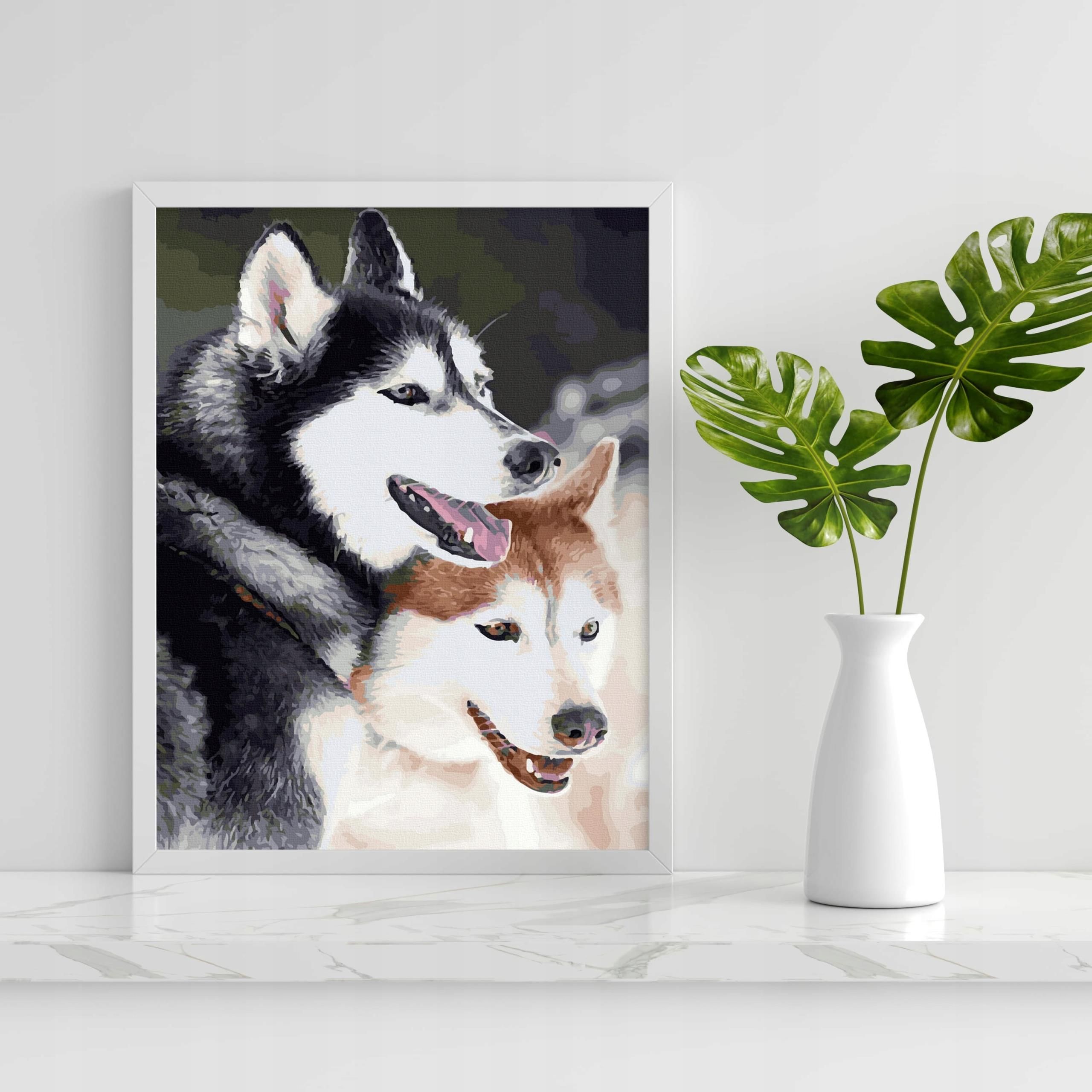 Oh Art! Malowanie Po Numerach 40X50Cm Czarny I Rudy Husky - Ceny i ...