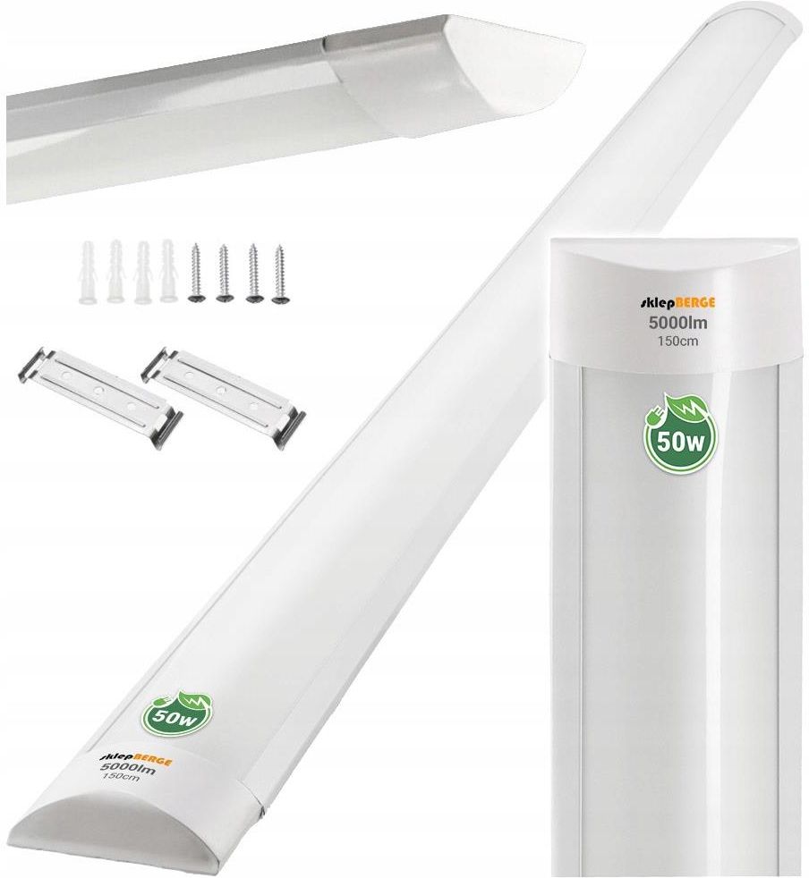 4x Lampa Natynkowa Led 150 cm Oprawa Led 50W Panel - Opinie i ...