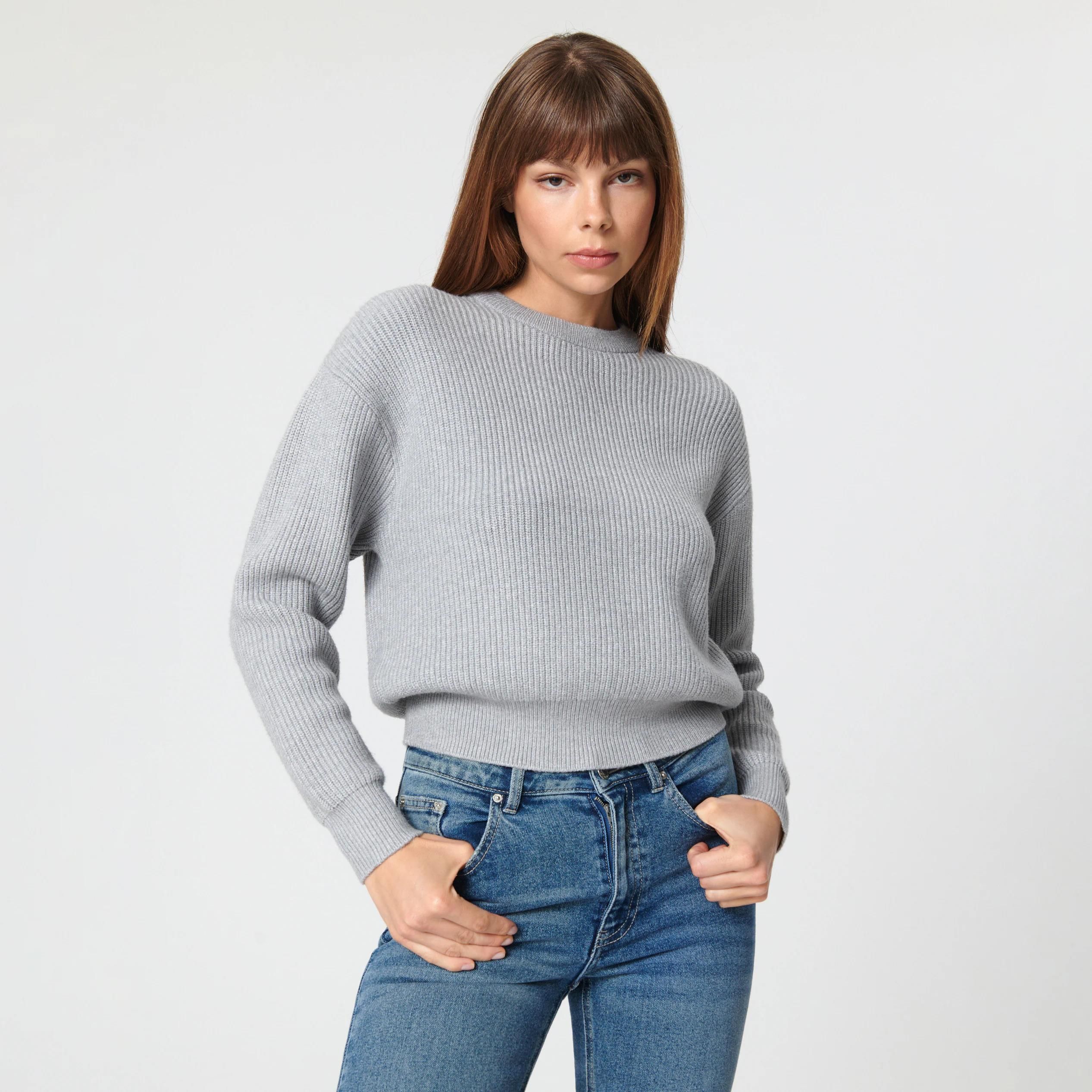 Sinsay - Sweter w prążki - Szary - Ceny i opinie - Ceneo.pl