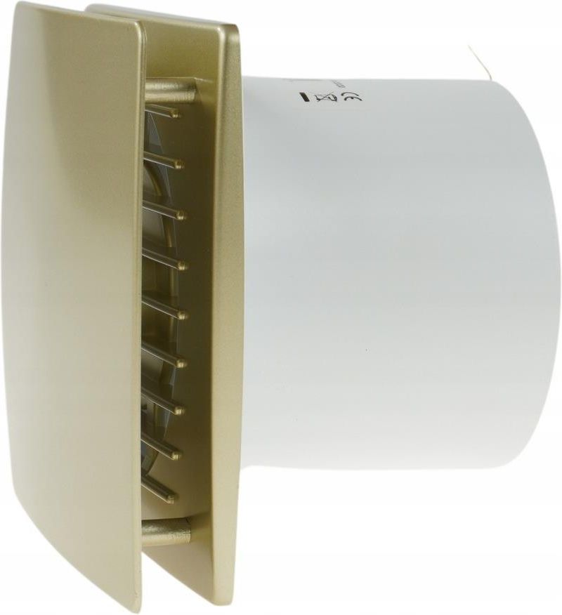 Wentylator łazienkowy Elplast Wentylator Fi100 13X14 Front Płastki Złoty F10B Gf Eolf10Bgf ...