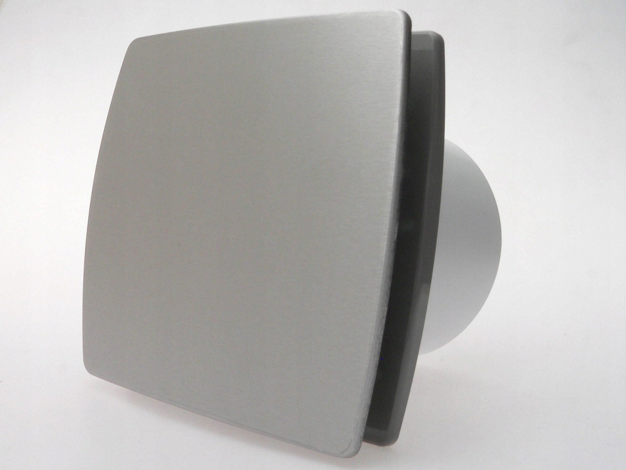 Wentylator łazienkowy Elplast Wentylator Front Płaski Fi100 Inox Higrostat+Timer Eolf10Htinox ...