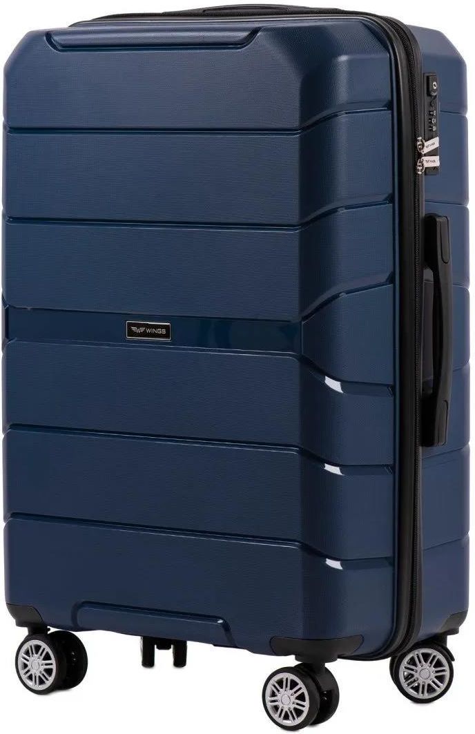 PP05, Średnia walizka podróżna Wings M, Blue - POLIPROPYLEN - Ceny i ...