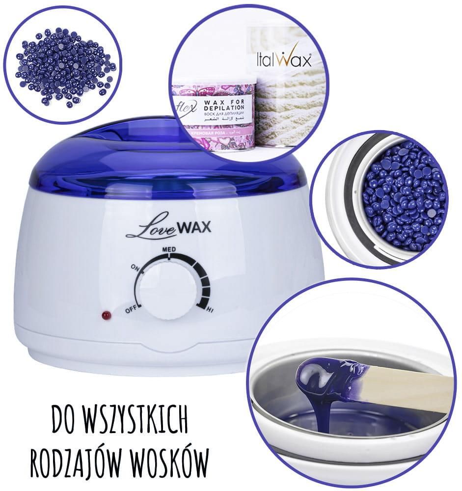 ALLE PAZNOKCIE Podgrzewacz do wosku na puszkę 500ml Basic love wax 100w ...
