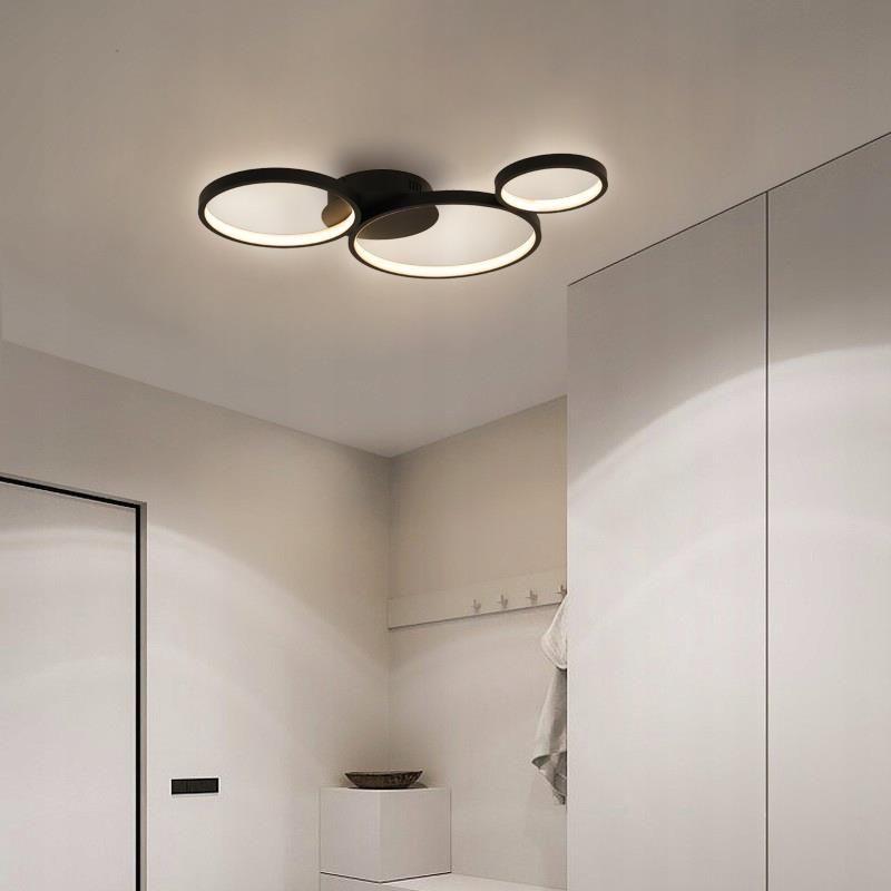 Wobako Lampa Sufit Plafon Ring Żyrandol Okrąg Led Czarny (Ls009N035A ...