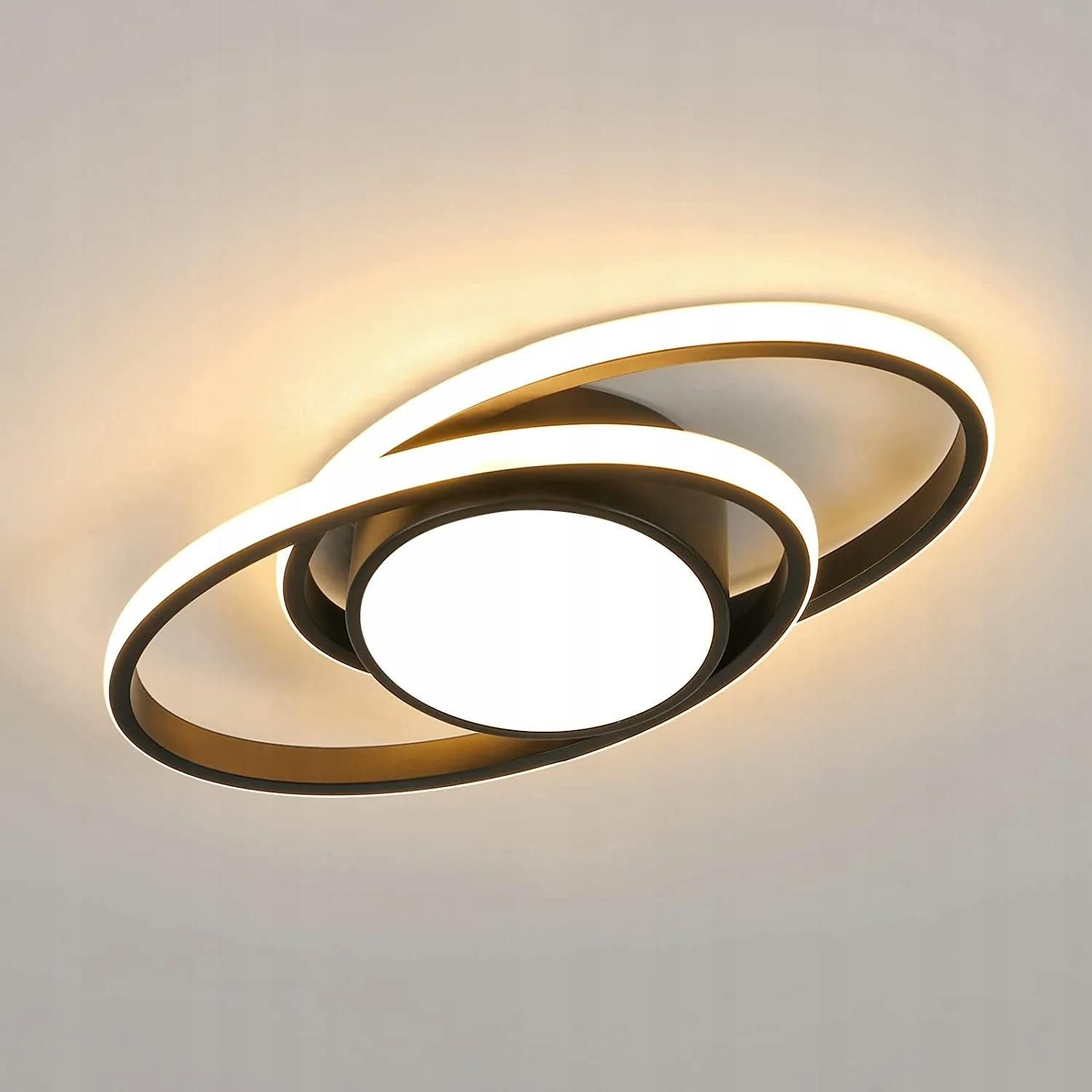 Comely Lampa Sufitowa Led Plafon Czarna Okrągły 39W 3000K (308727262 ...