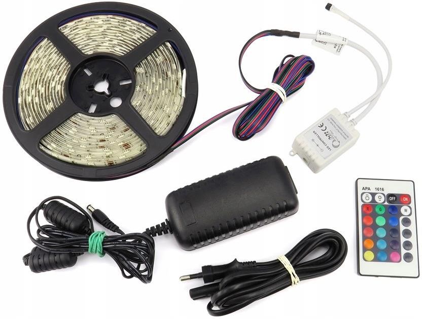 Design Light Taśma Pasek Led Rgb 5M Ip45 12V Zestaw Pilot (Zlfrgb5M01W ...