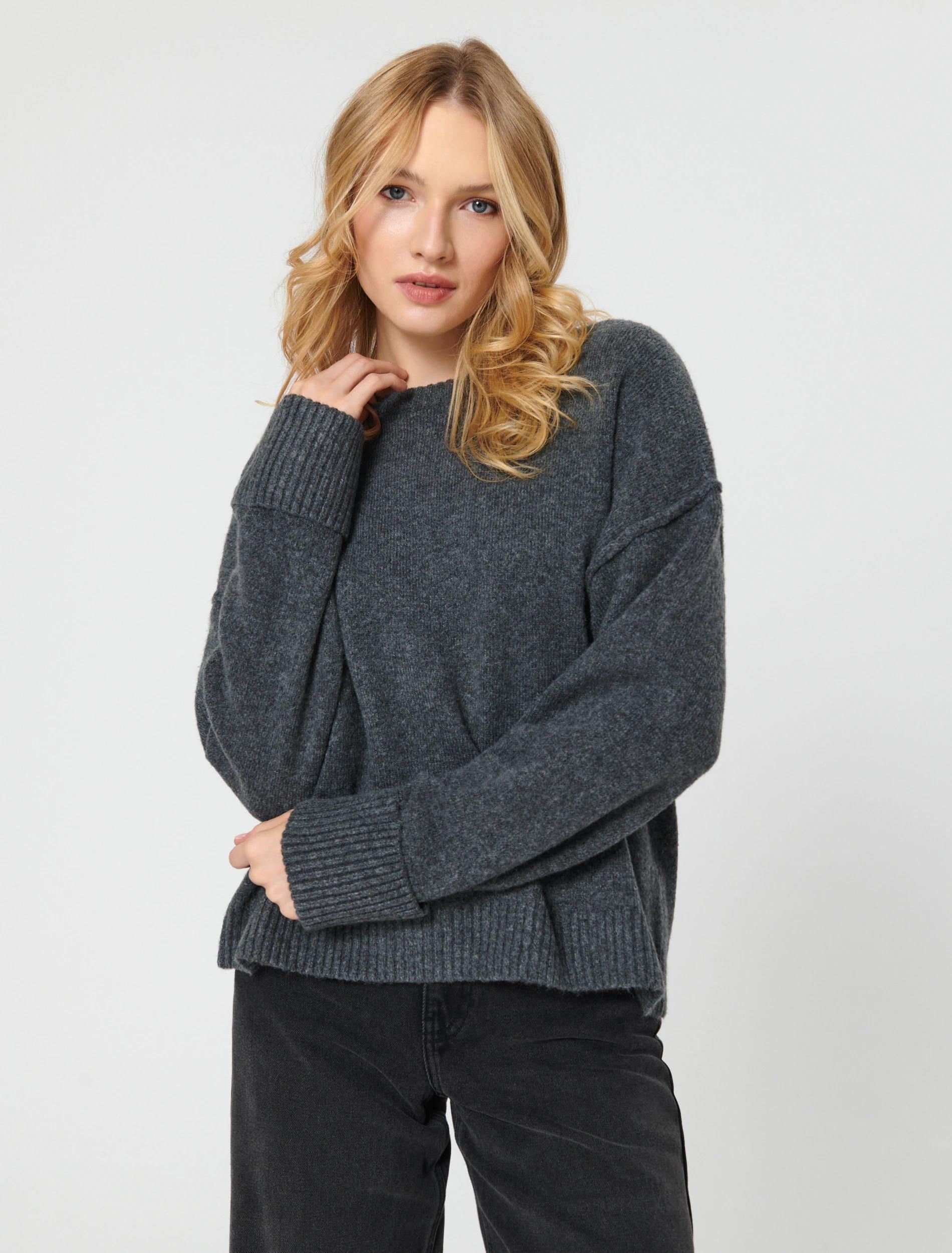 Sinsay - Sweter z miękkiej dzianiny - Szary - Ceny i opinie - Ceneo.pl