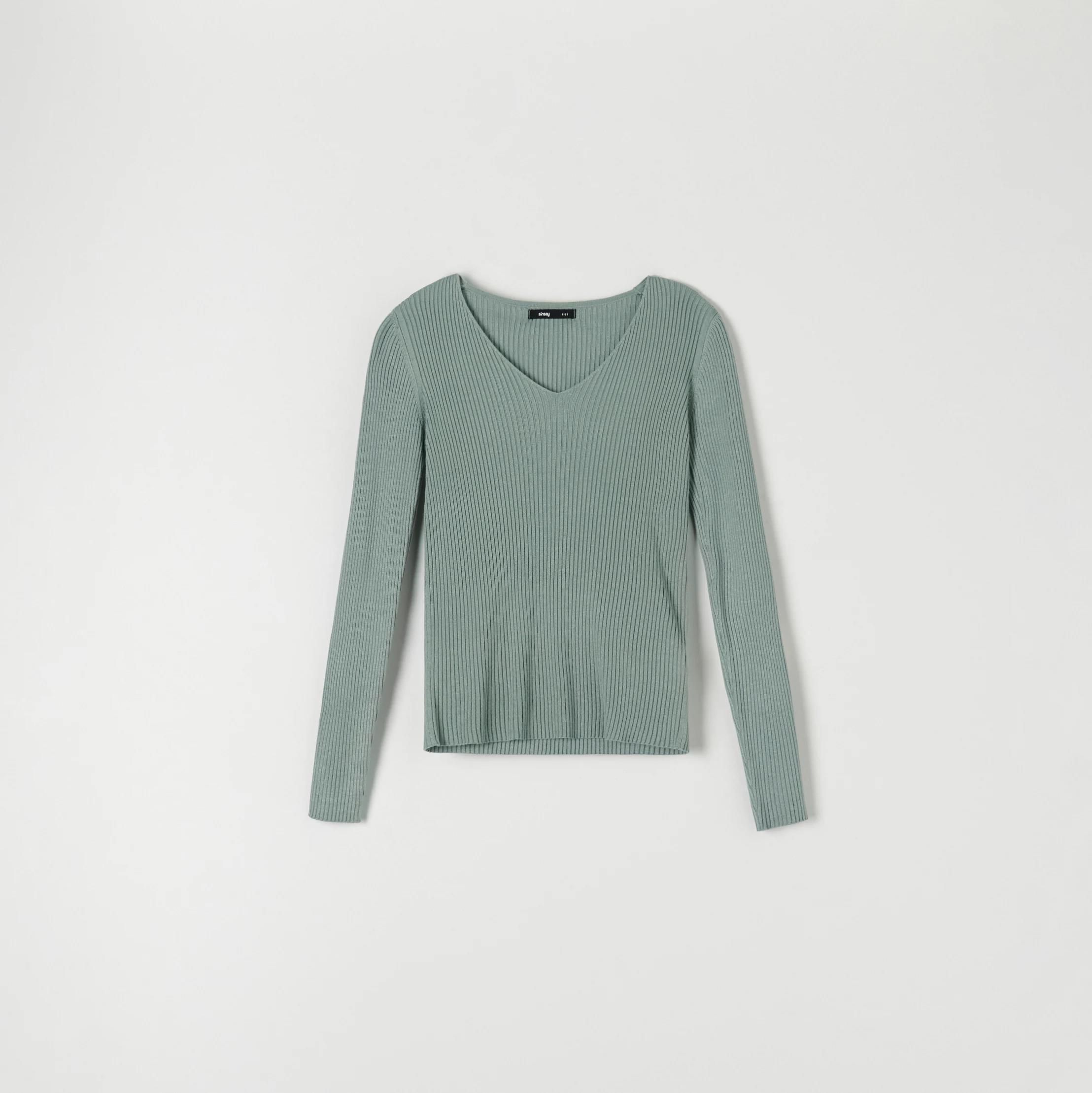 Sinsay - Sweter z miękkiej dzianiny - Zielony - Ceny i opinie - Ceneo.pl