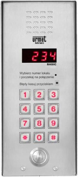 Videofon Miwi-Urmet Panel Domofonowy Cyfrowy Basic Urmet 1062/1Vd ...