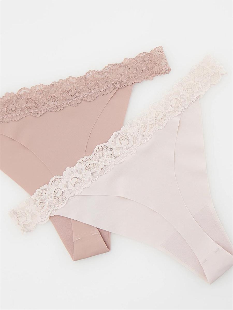 Reserved - Majtki typu stringi 2 pack - Brązowy - Ceny i opinie - Ceneo.pl