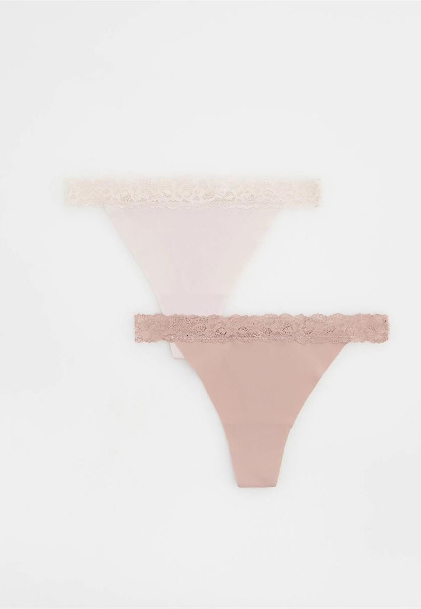 Reserved - Majtki typu stringi 2 pack - Brązowy - Ceny i opinie - Ceneo.pl