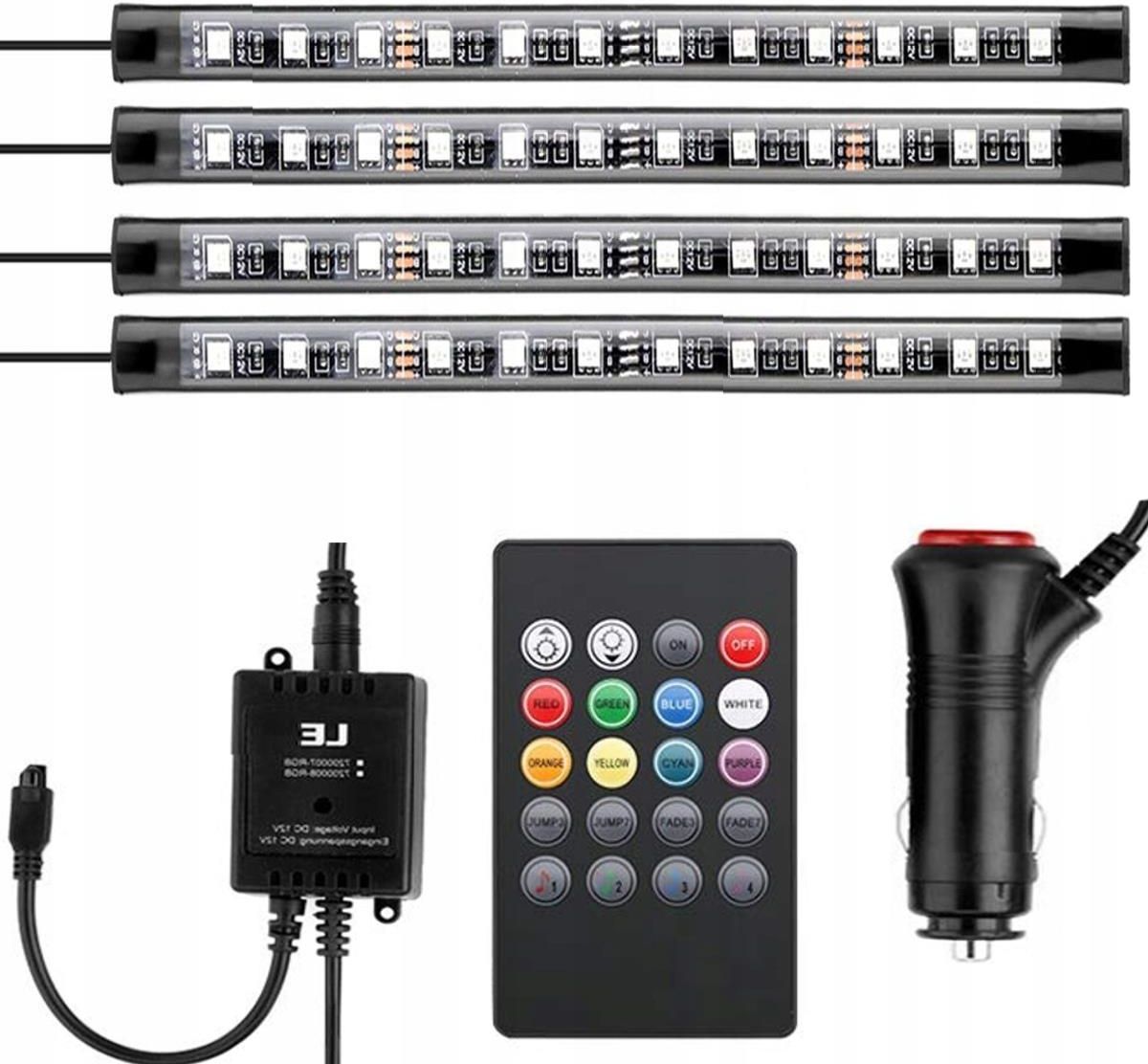 Ledy Do Auta Oświetlenie Wnętrza Ledy Rgb Pilot - Opinie i ceny na Ceneo.pl