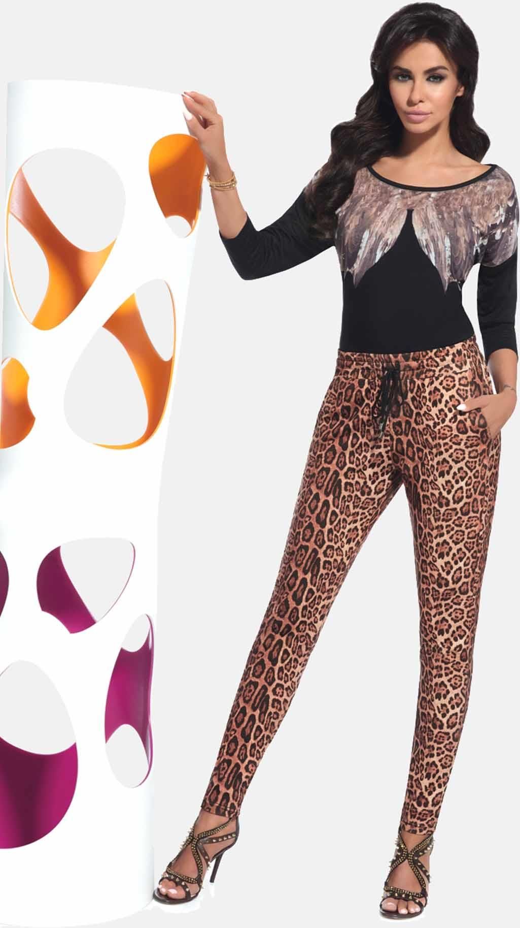 Spodnie damskie pomarańczowe Bas Bleu BAS BLEU - Ceny i opinie - Ceneo.pl