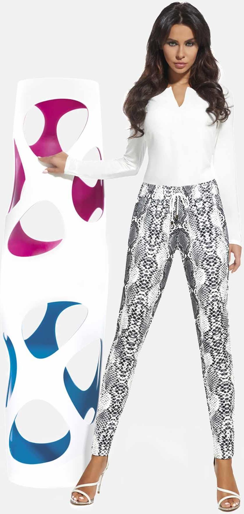 Spodnie damskie białe Bas Bleu BAS BLEU - Ceny i opinie - Ceneo.pl