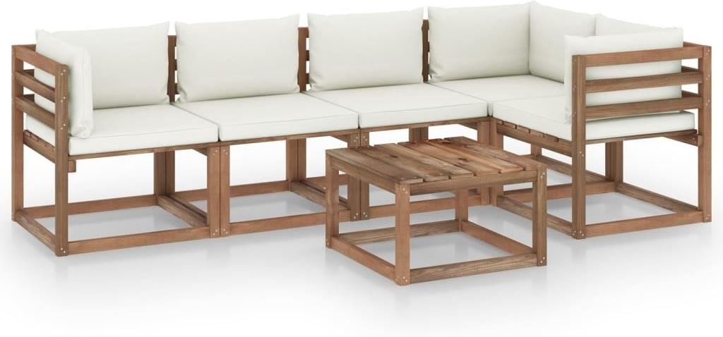 Zestaw mebli ogrodowych Vidaxl Zestaw Wypoczynkowy Z Palet Poduszkami ...