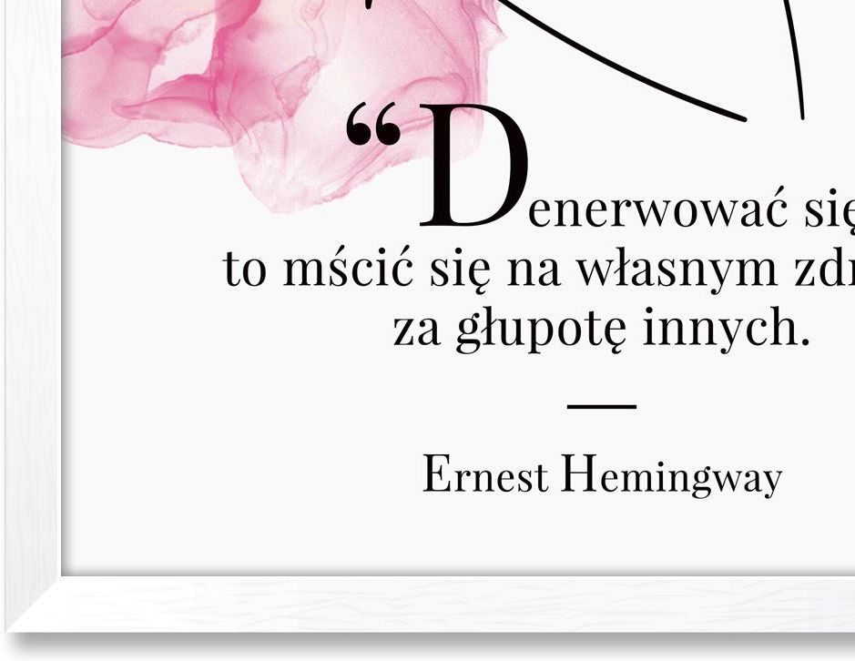 Iwall Studio Obraz Line Art Ernest Hemingway Biała Rama - Opinie i ...