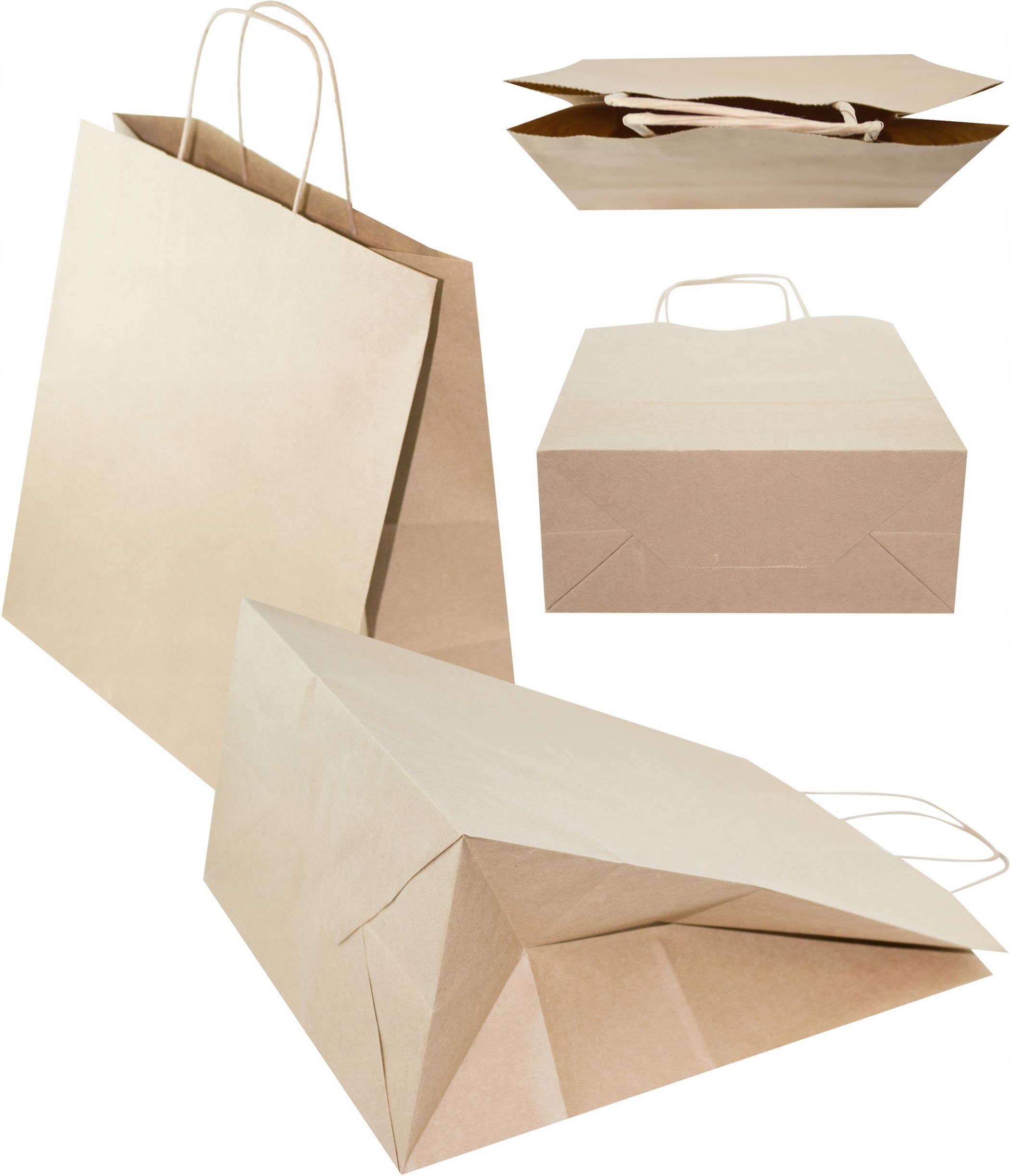 Torby papierowe 33x16x38 cm Brązowe 200 sztuk Eko - Ceny i opinie ...