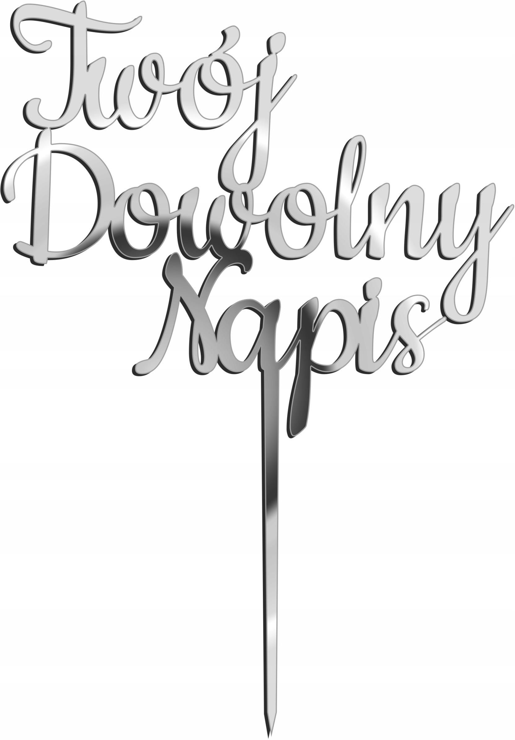 Topper srebrne Lustro Twój Dowolny Napis - Ceny i opinie - Ceneo.pl