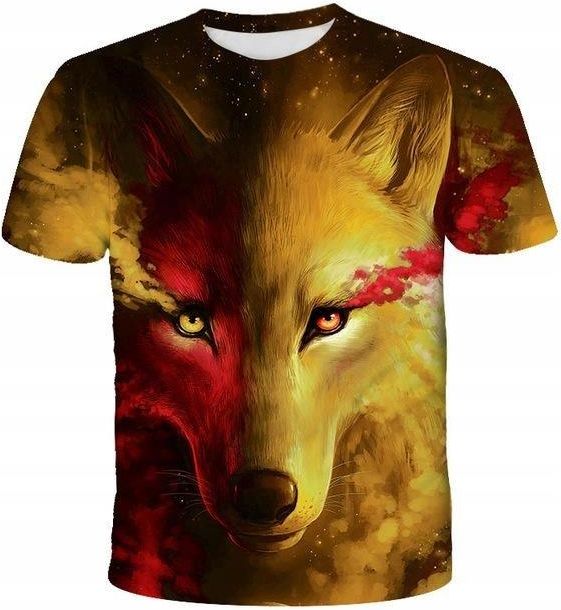 T-SHIRT MĘSKI KOSZULKA 3D Z NADRUKIEM WILKA WOLF - Ceny i opinie - Ceneo.pl