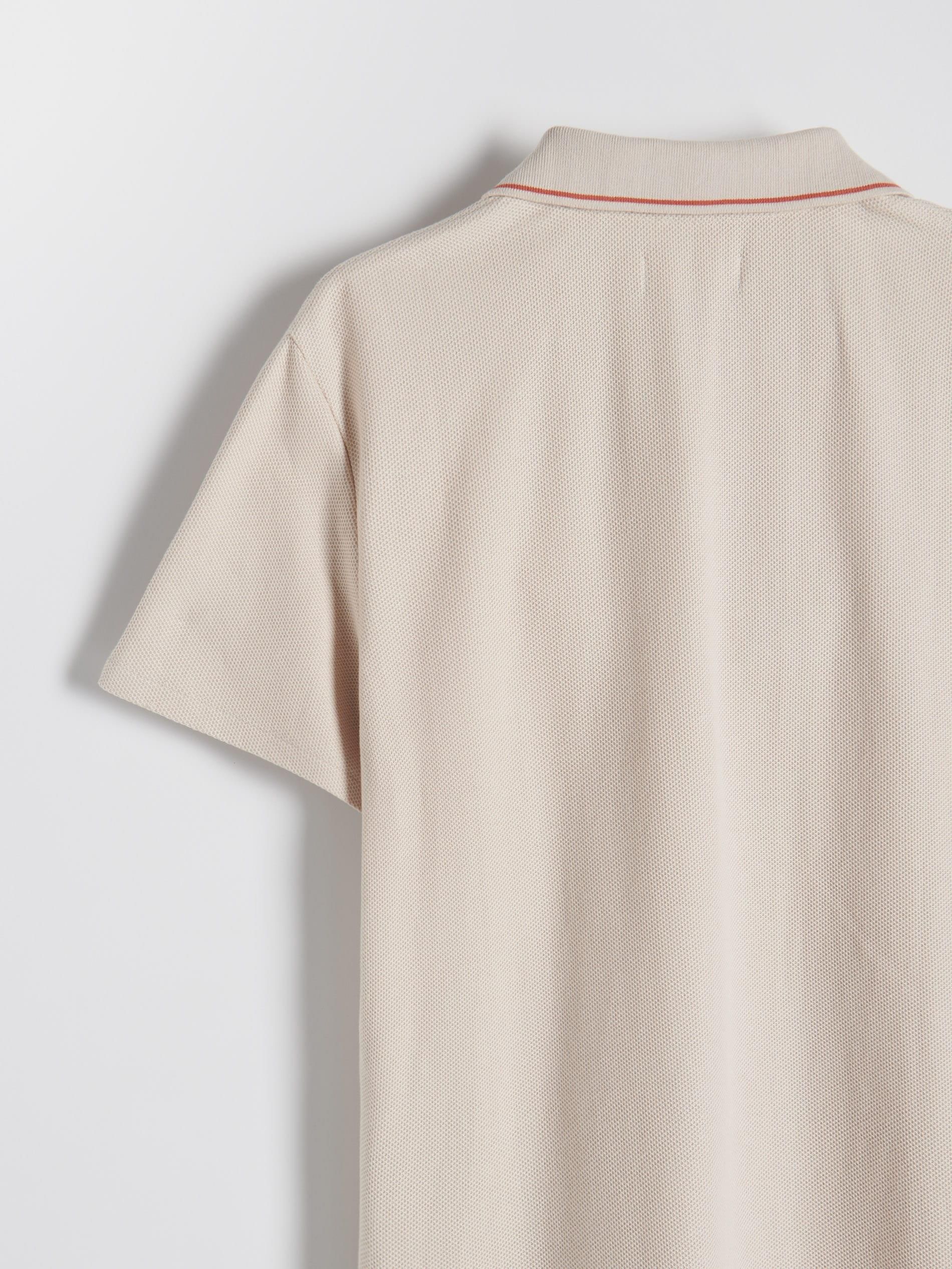 Reserved - Koszulka polo loose fit - Beżowy - Ceny i opinie - Ceneo.pl