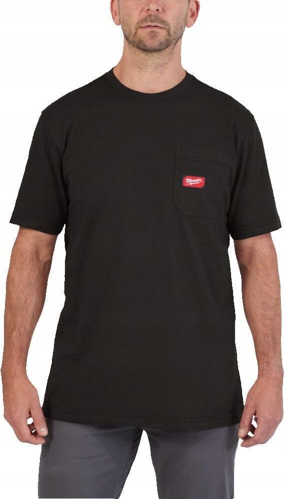Koszulka T-shirt z kieszonką Milwaukee L Czarna 4932493005 - Ceny i ...
