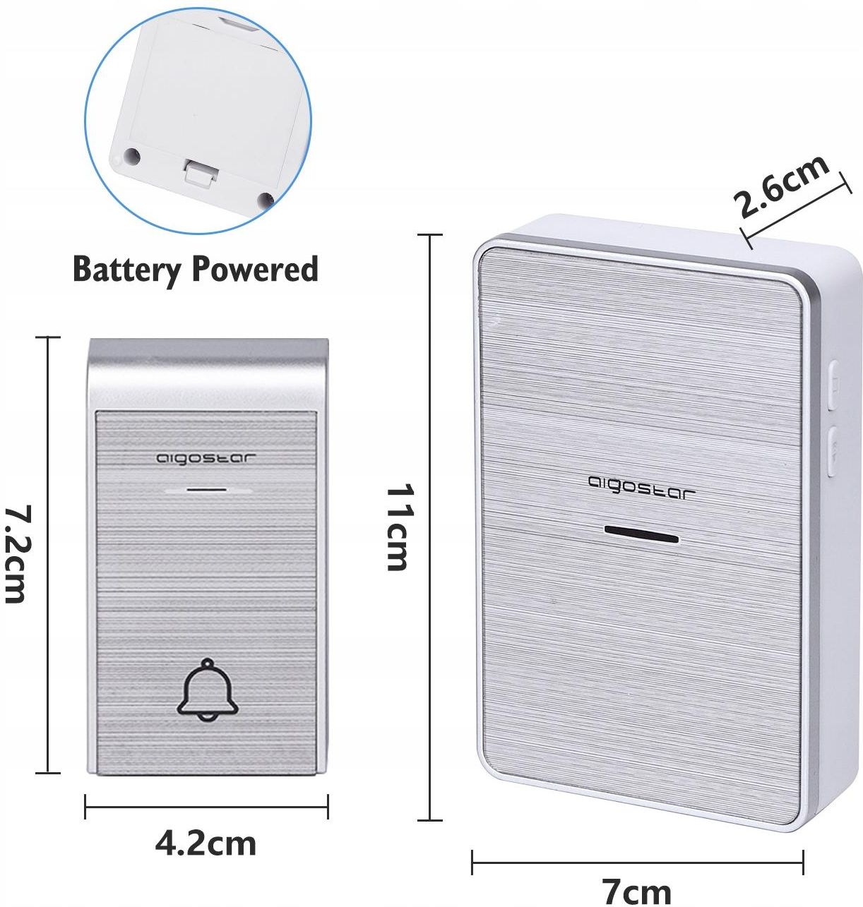 Aigostar Dzwonek Bezprzewodowy 1-Przycisk 2-Odbiorniki Dc - Opinie i ...