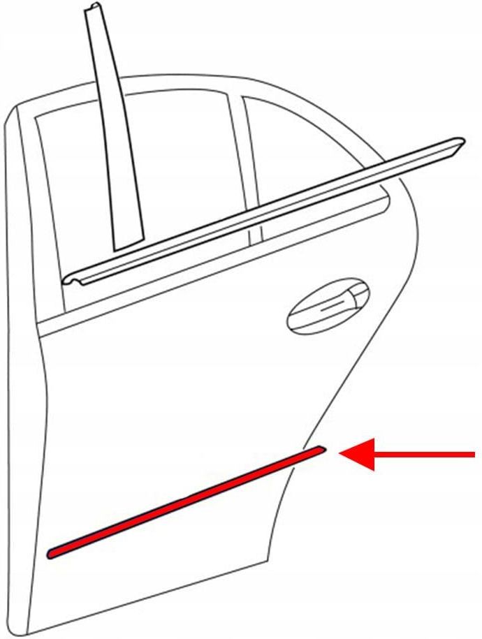 Listwa boczna Mercedes E-class W212 Chromowana Listwa Drzwi Lewa ...