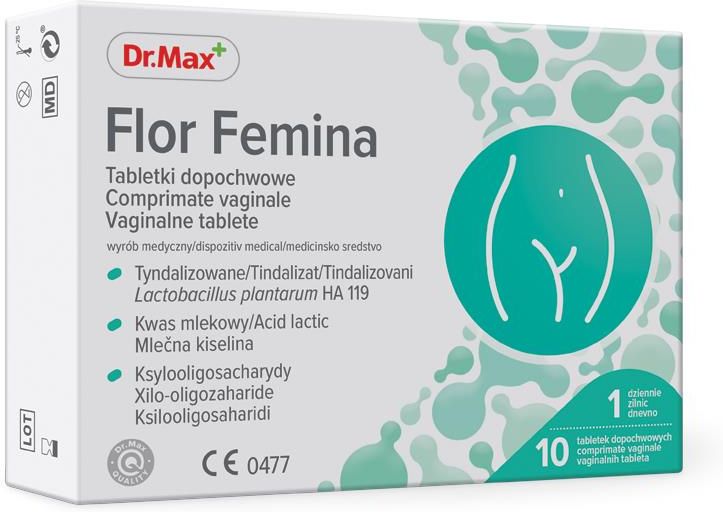 Dr.Max Flor Femina tabletki dopochwowe 10szt. - Opinie i ceny na Ceneo.pl