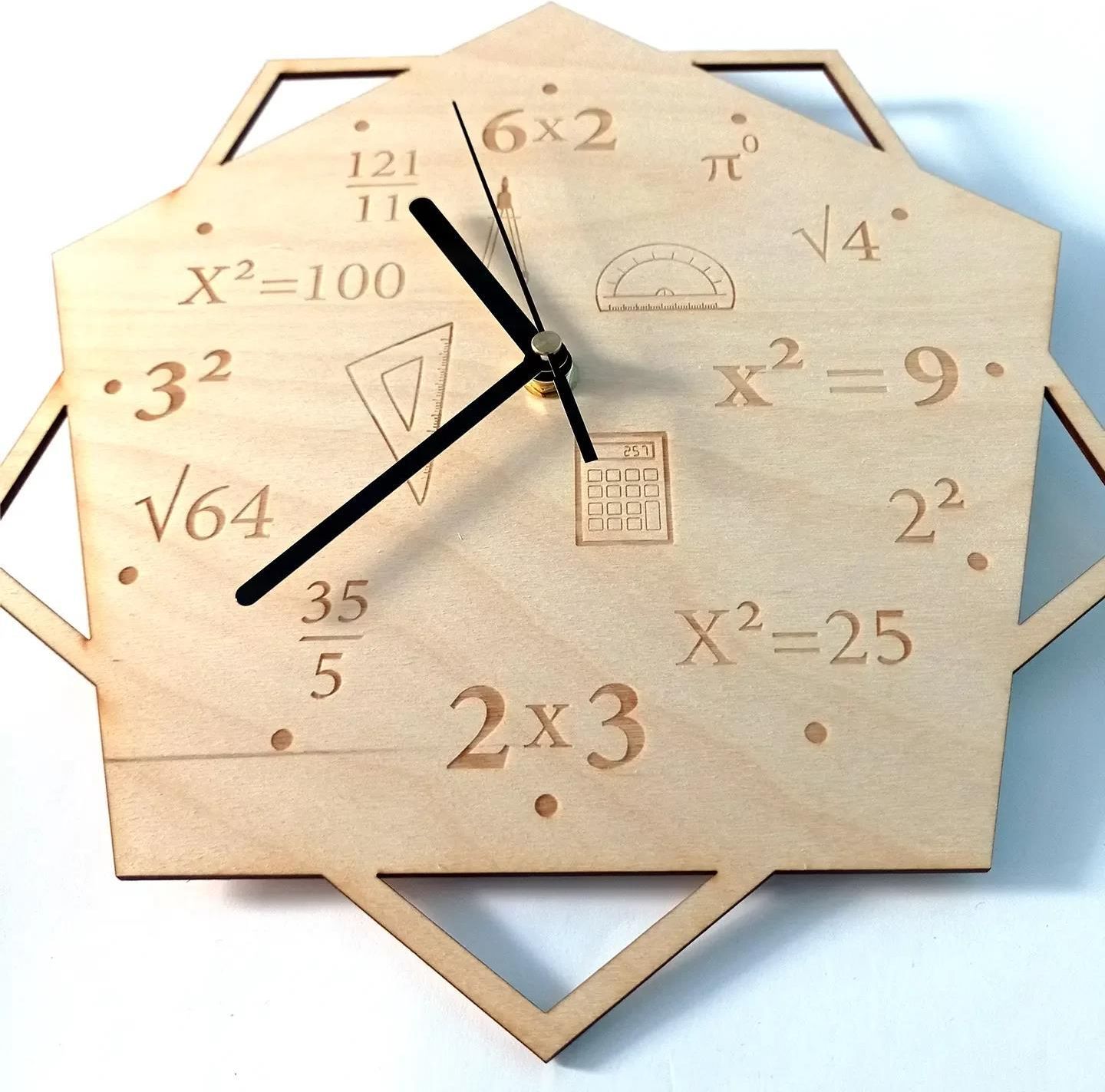 Garibald Pl Zegar Dla Nauczyciela Matematyki Drewniany Z Grawerem ...